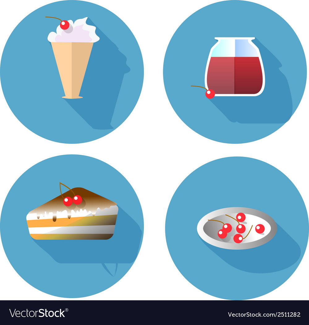 Flat design icons set template elements for web Vector Image