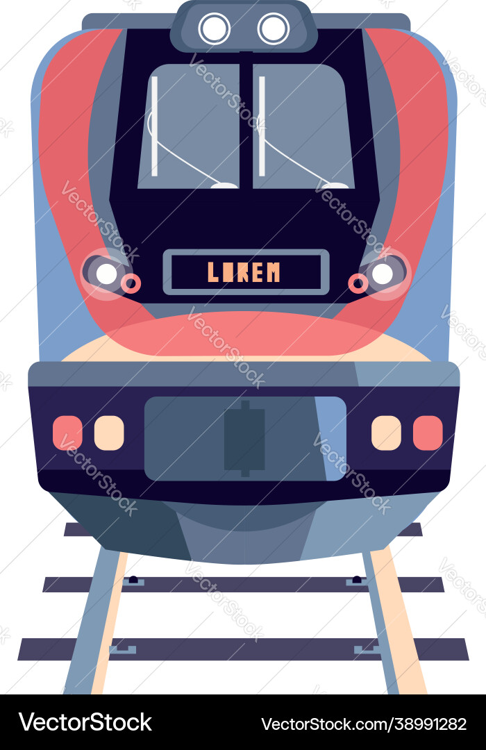 Flat train Royalty Free Vector Image - VectorStock