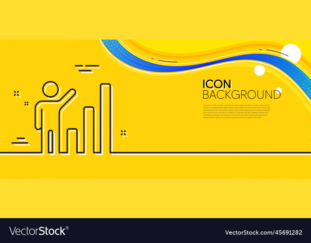 Graph line icon column chart sign minimal Vector Image