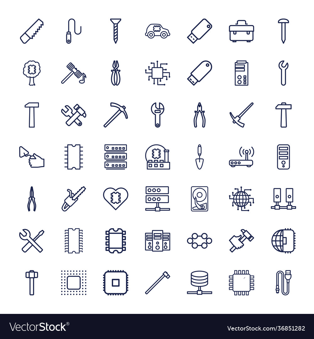 Hardware icons Royalty Free Vector Image - VectorStock