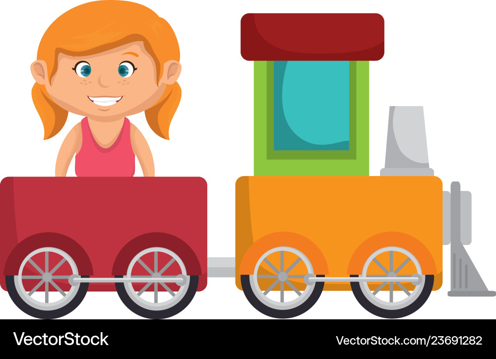 Clipart Girl Going On A Train