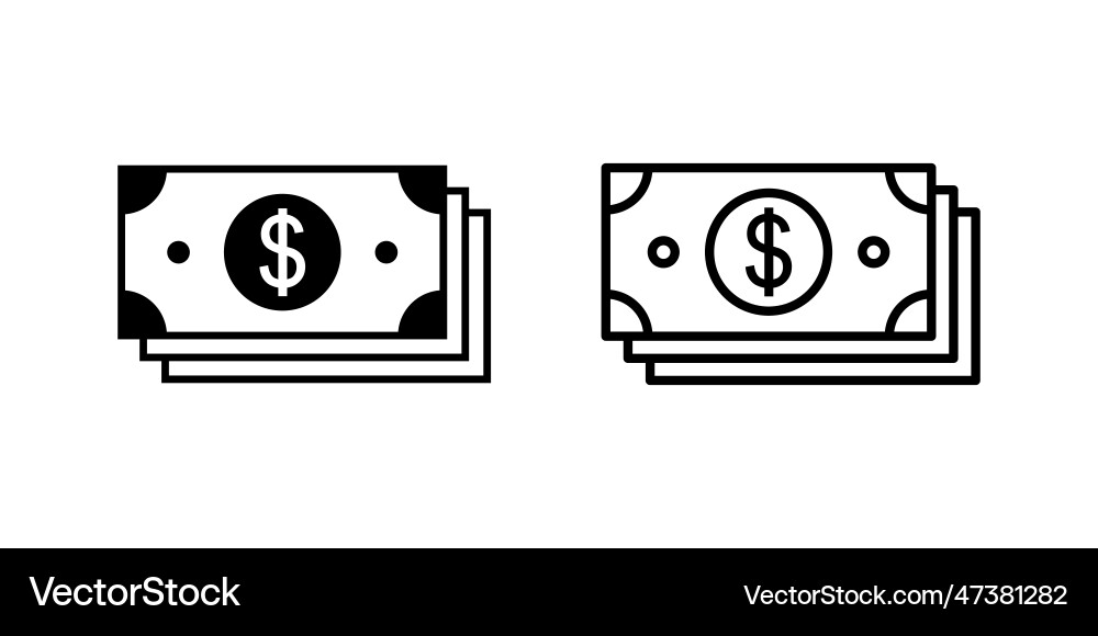 Money icon set money icon Royalty Free Vector Image