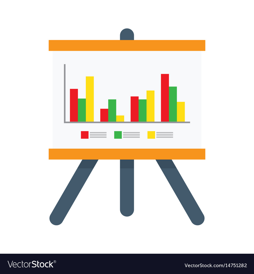 Presentation chart icon Royalty Free Vector Image