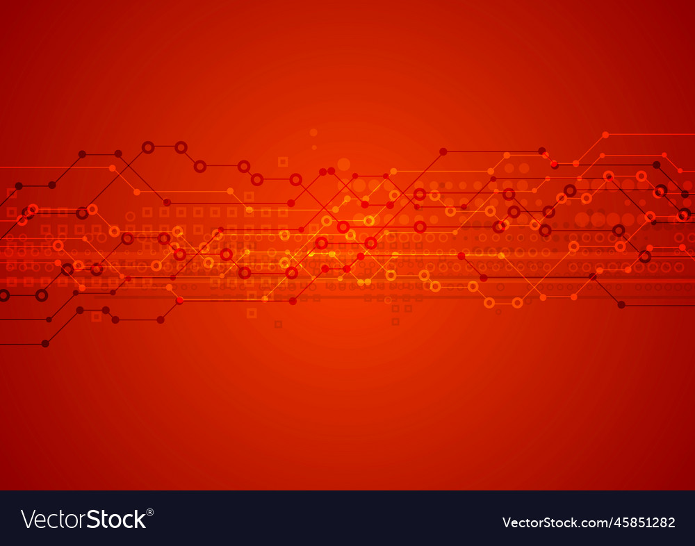 Red bright technical background Royalty Free Vector Image