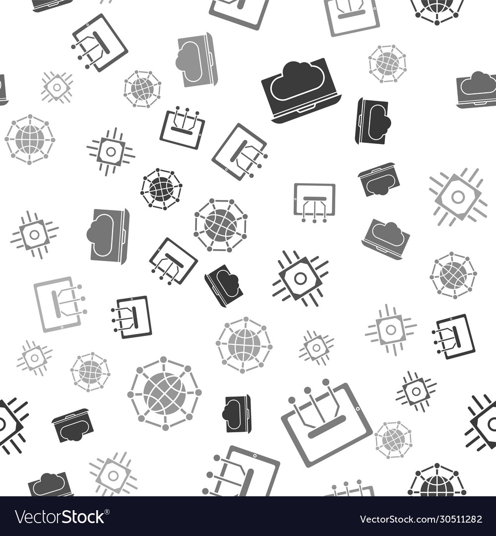 Set cloud technology data transfer and storage Vector Image