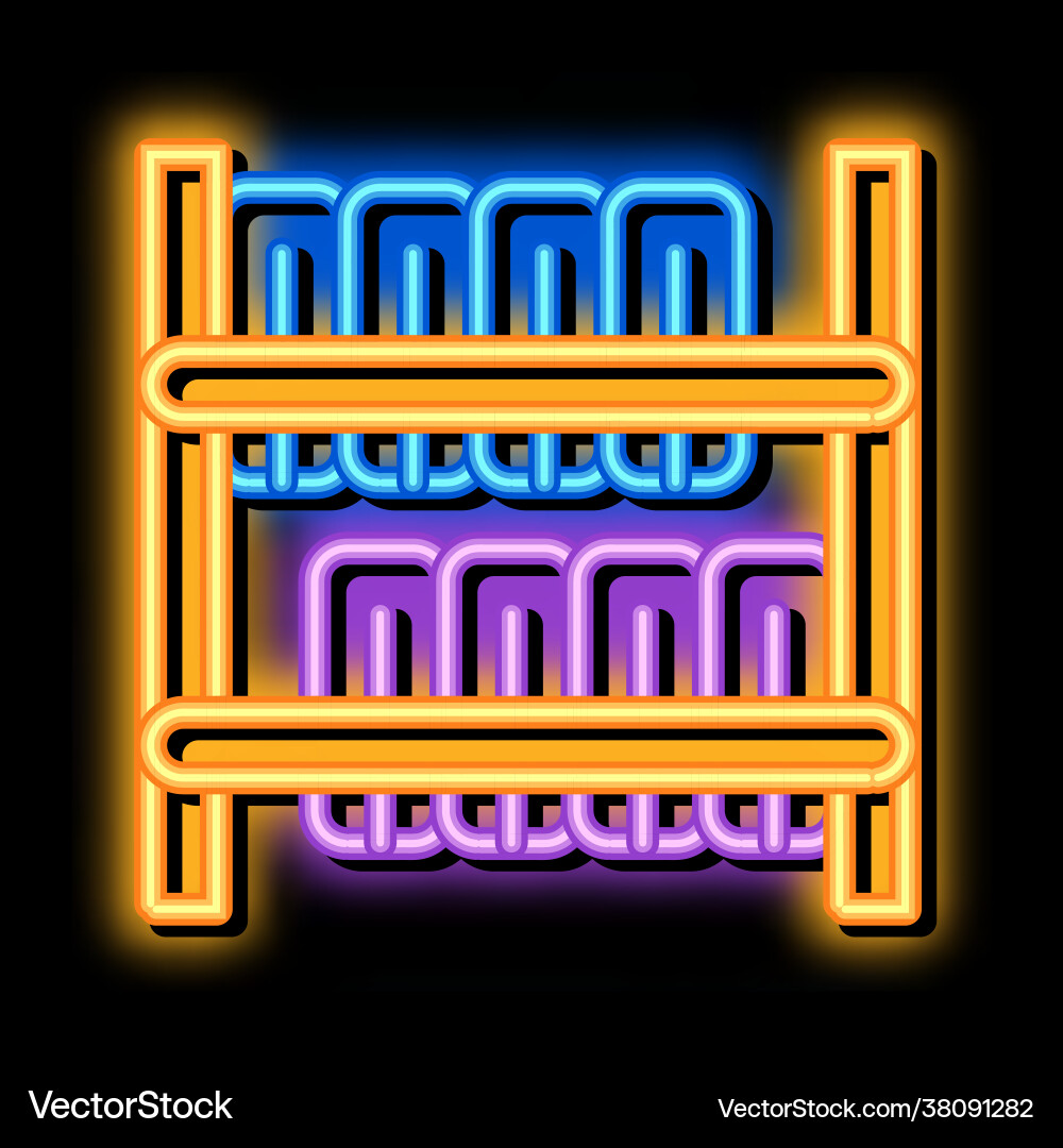Tire warehouse neon glow icon Royalty Free Vector Image