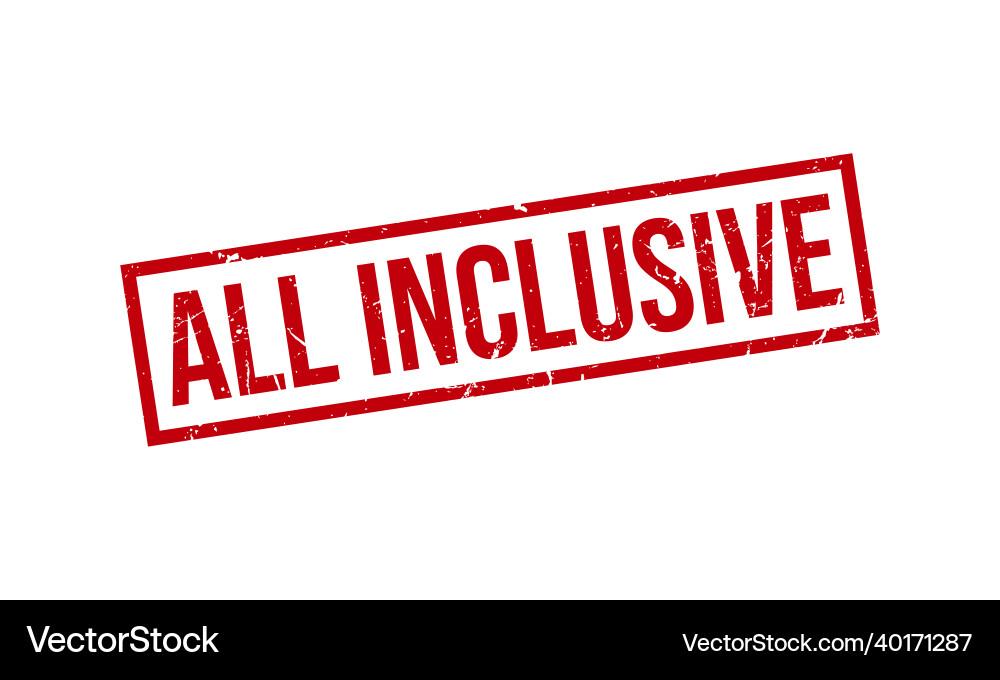 All inclusive rubber stamp red inclusive Vector Image