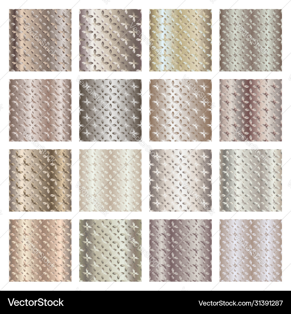 Bronze metal gradient flower pattern backgrounds Vector Image