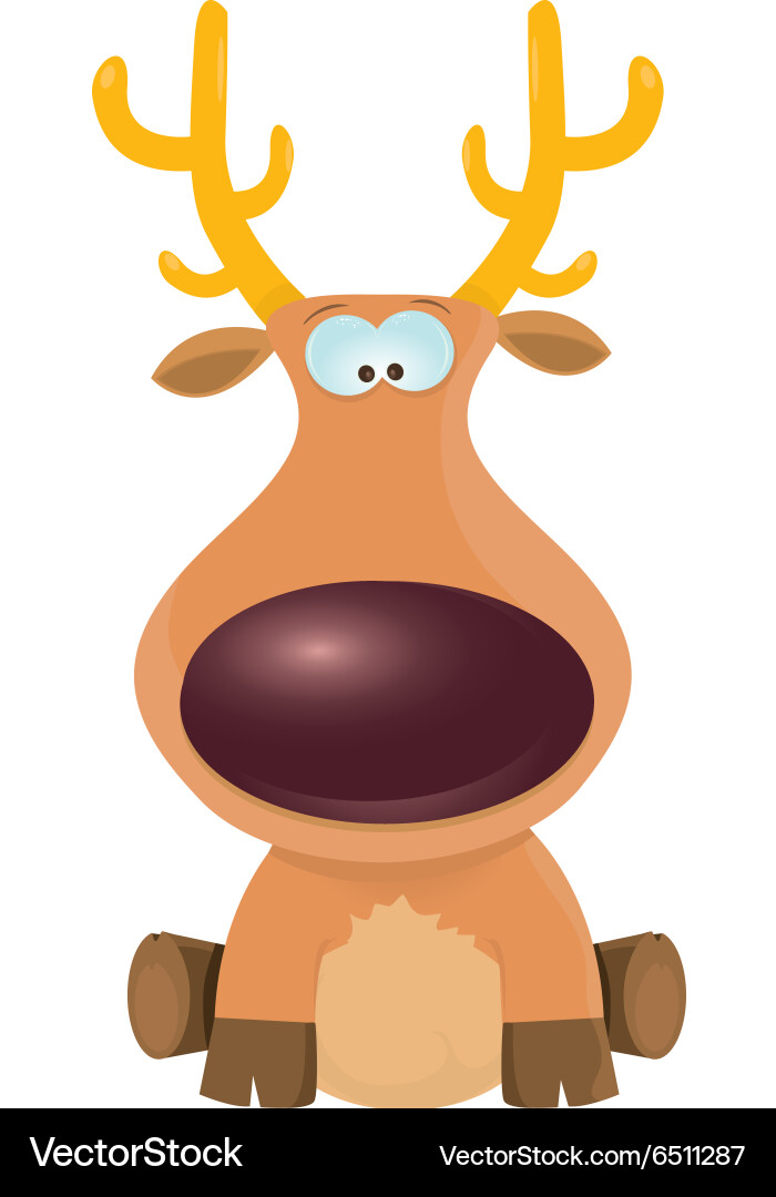 Cartoon christmas reindeer character Royalty Free Vector