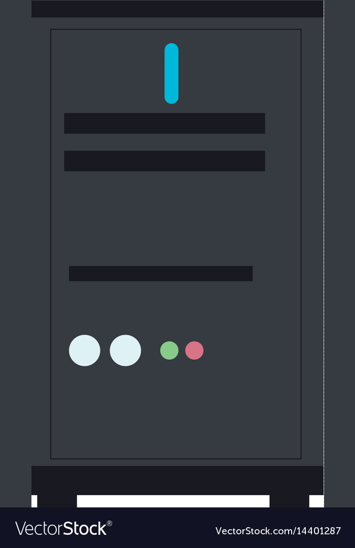 Computer server device technology icon Royalty Free Vector