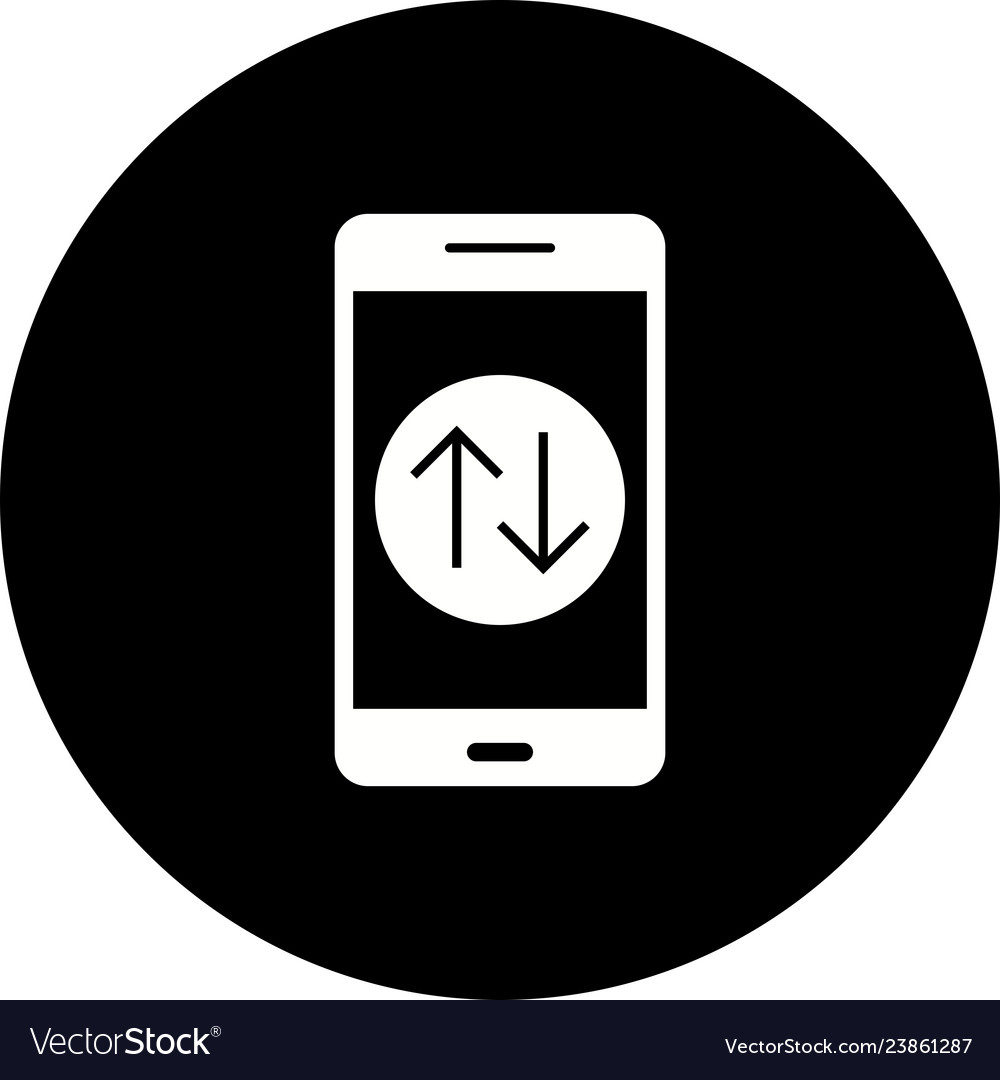 Data connection mobile application icon Royalty Free Vector