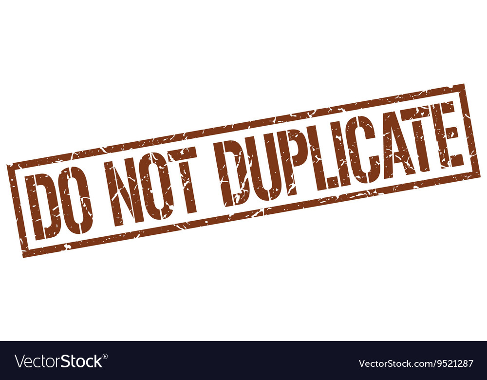 Do not duplicate stamp Royalty Free Vector Image