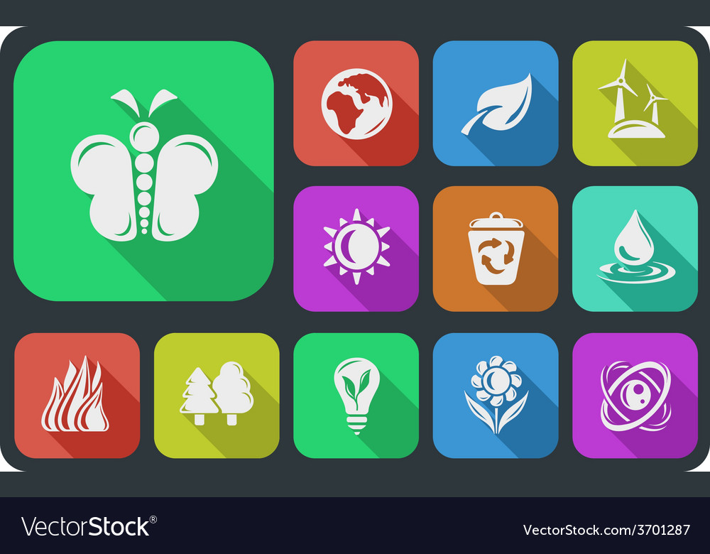 Environment buttons Royalty Free Vector Image - VectorStock