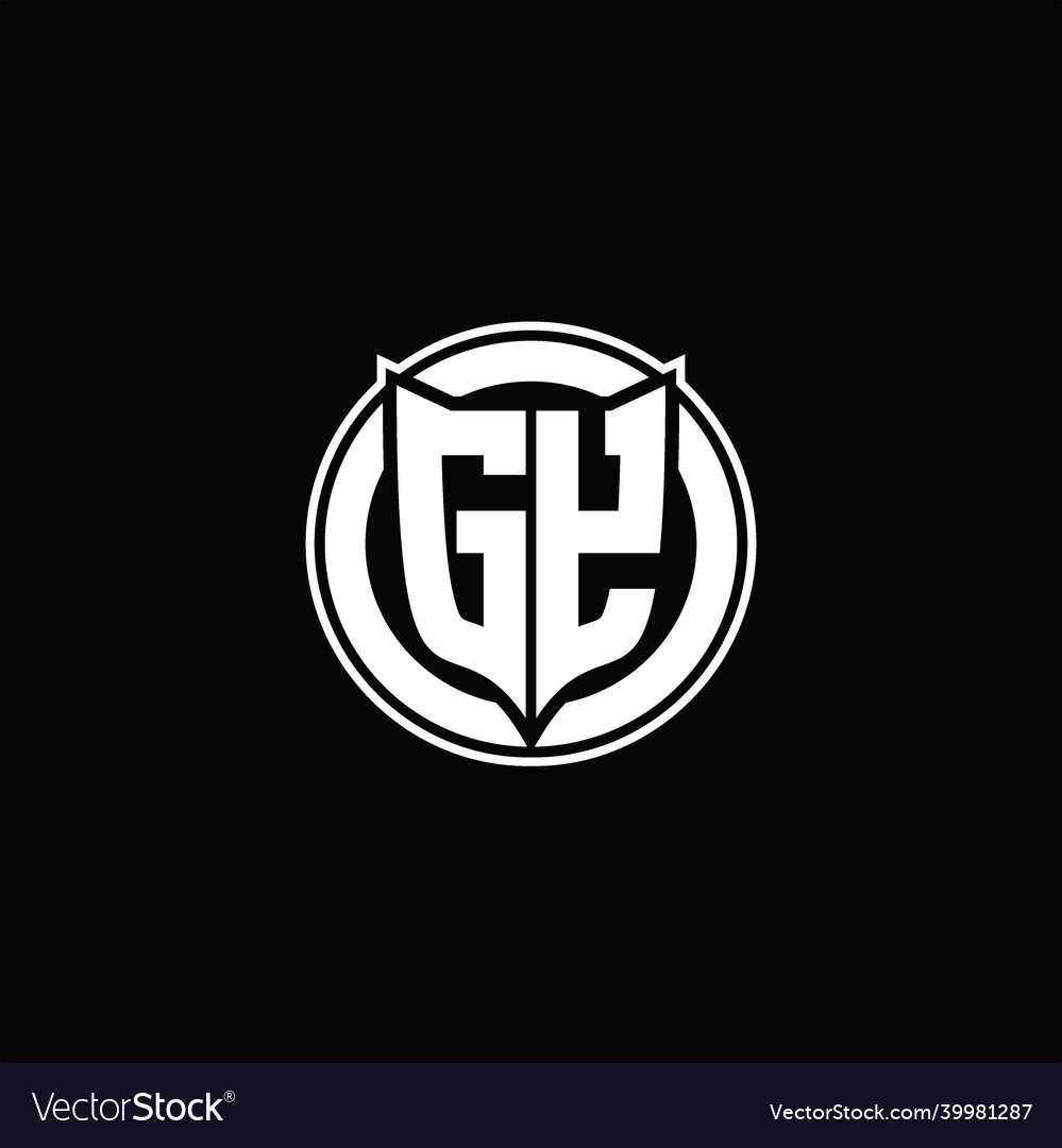 Gy logo monogram with shield and circluar shape Vector Image