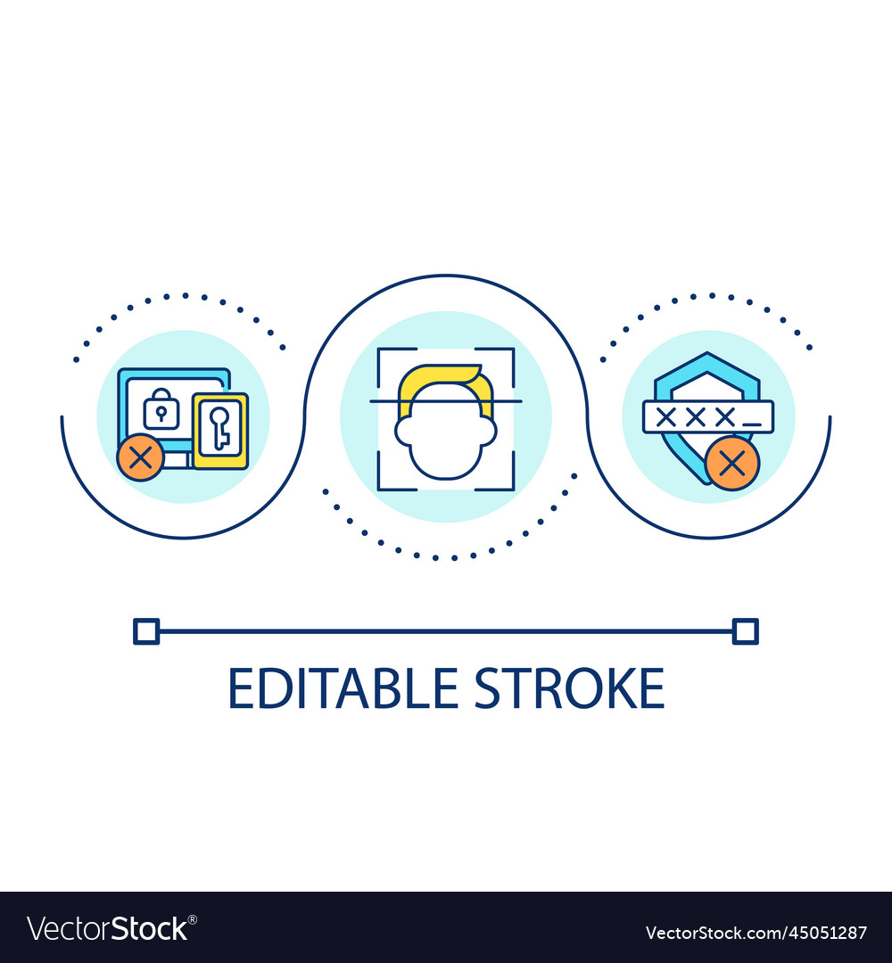Insecure data loop concept icon Royalty Free Vector Image