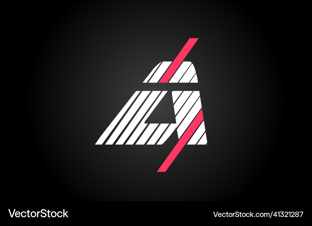 Line design a alphabet letter icon logo design Vector Image