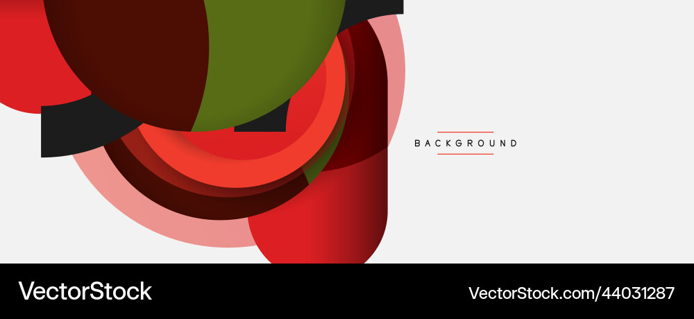 Round shapes circles minimal geometric Royalty Free Vector