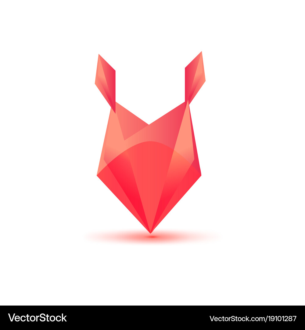 Set minimal geometric animal low poly symbol Vector Image