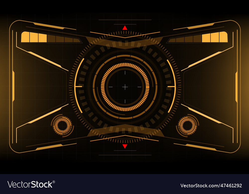 Hud sci-fi interface screen view design virtual Vector Image