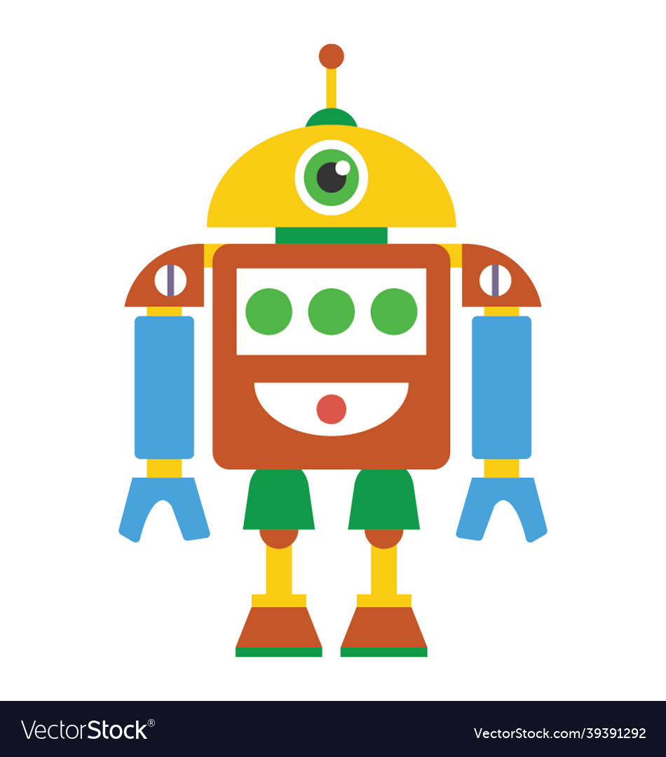 Mechanical robot Royalty Free Vector Image - VectorStock