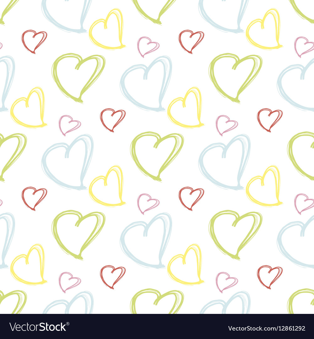 Romantic seamless pattern Royalty Free Vector Image