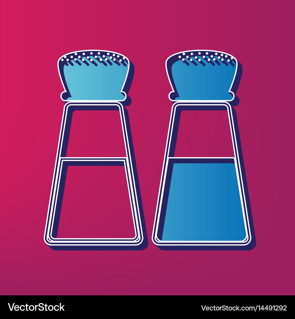 Salt and pepper sign blue 3d printed icon Vector Image