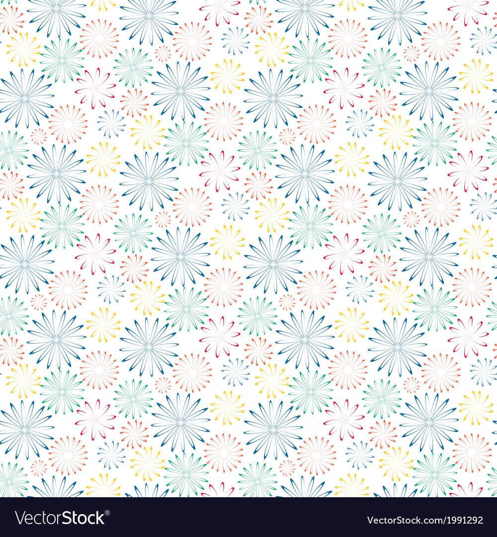 Seamless pattern - simple flower background Vector Image