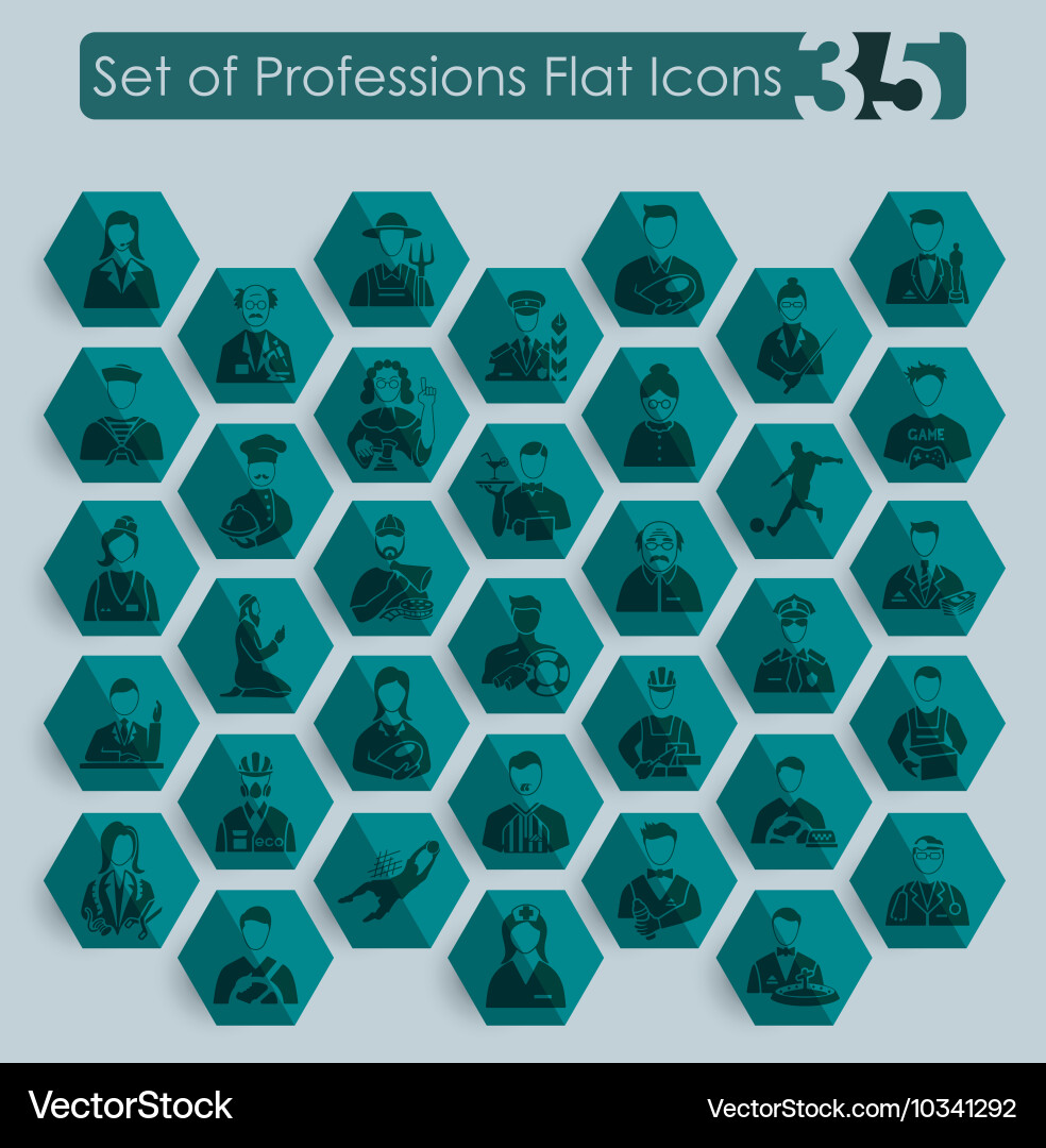 Set of professions icons Royalty Free Vector Image