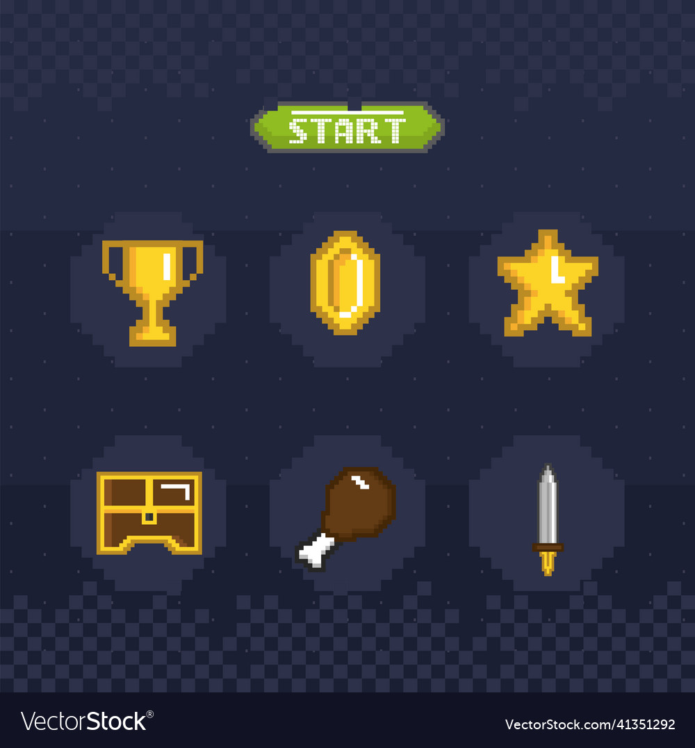 Videogame symbol set Royalty Free Vector Image