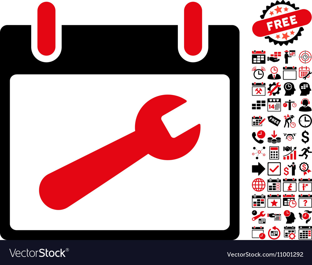 Wrench tool calendar day flat icon Royalty Free Vector Image Wrench tool calendar day flat icon Royalty Free Vector Image
