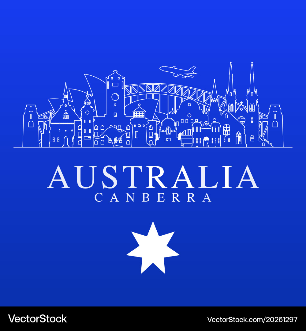 Australia travel landmarks Royalty Free Vector Image
