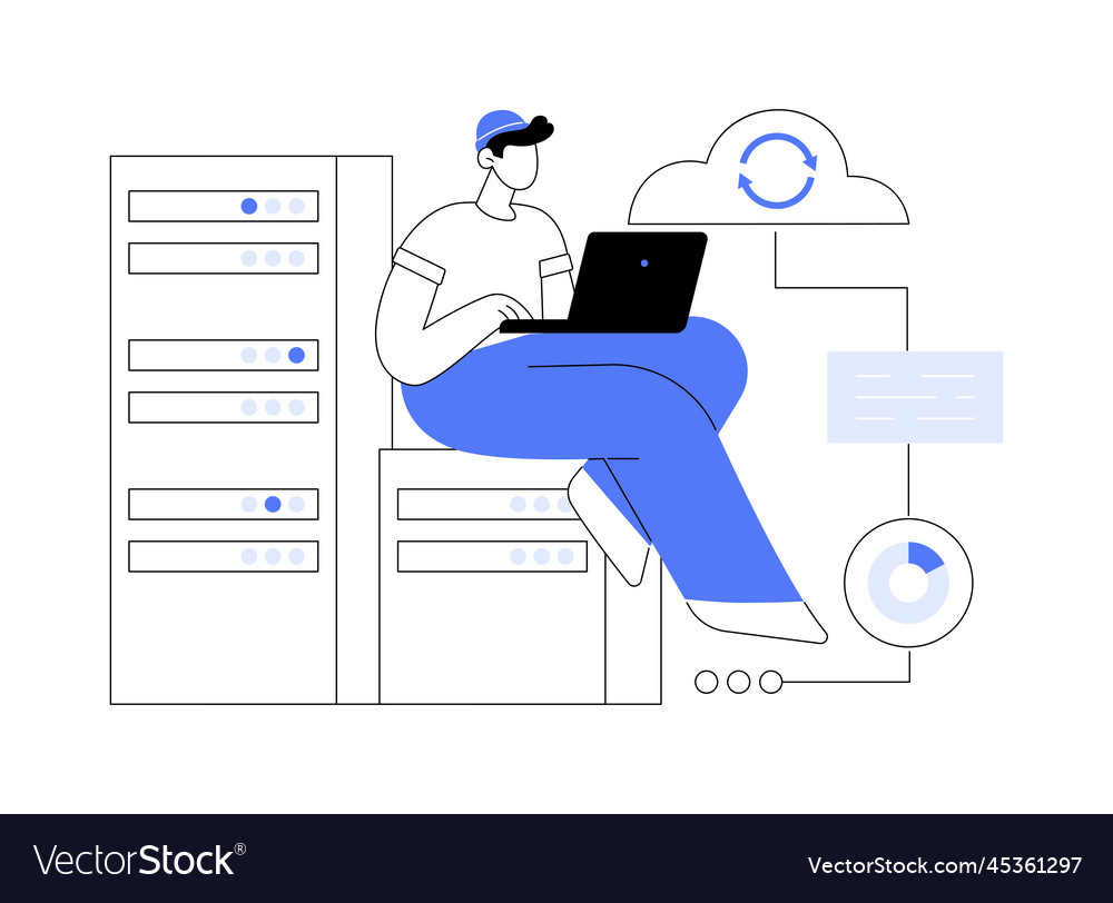 Backup Server Abstract Concept Royalty Free Vector Image