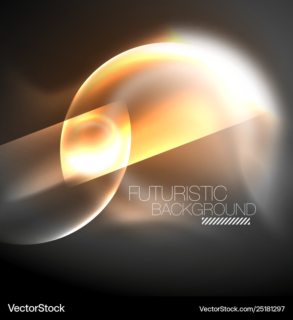 Blurred neon glowing round shapes abstract Vector Image
