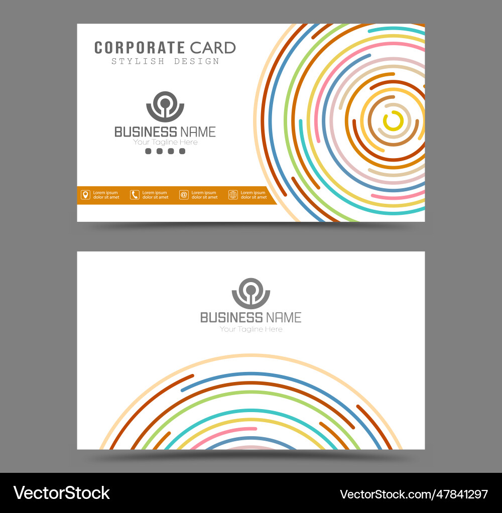 Business card double-sided card design Royalty Free Vector