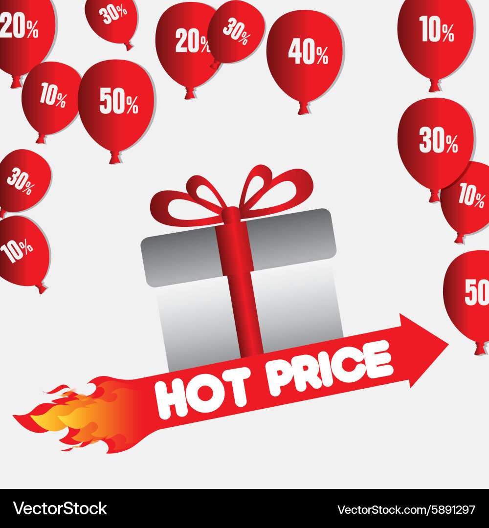 Hot price shopping design Royalty Free Vector Image