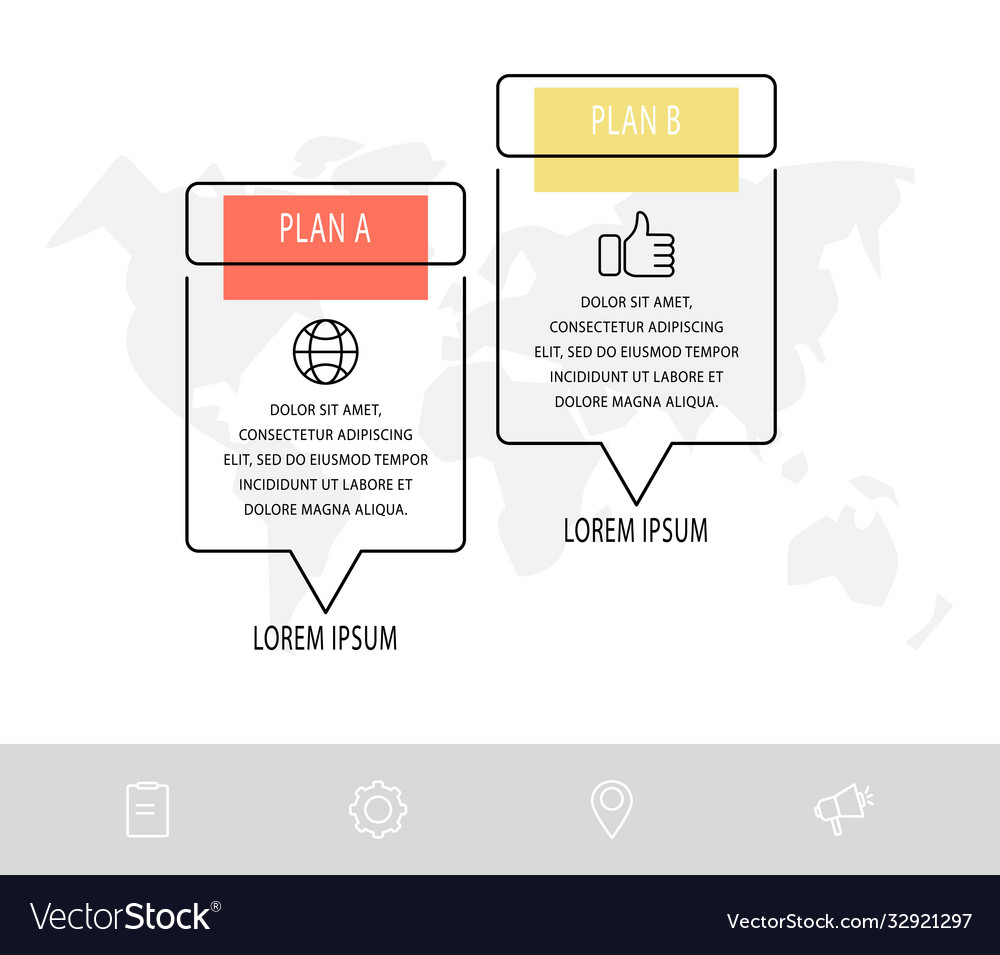 Infographic flat template rectangles Royalty Free Vector