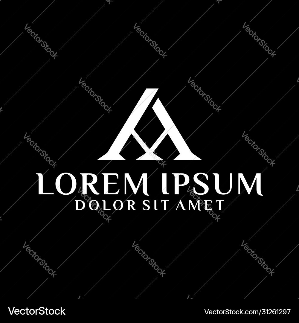 Initial letter a logo template with vintage font Vector Image