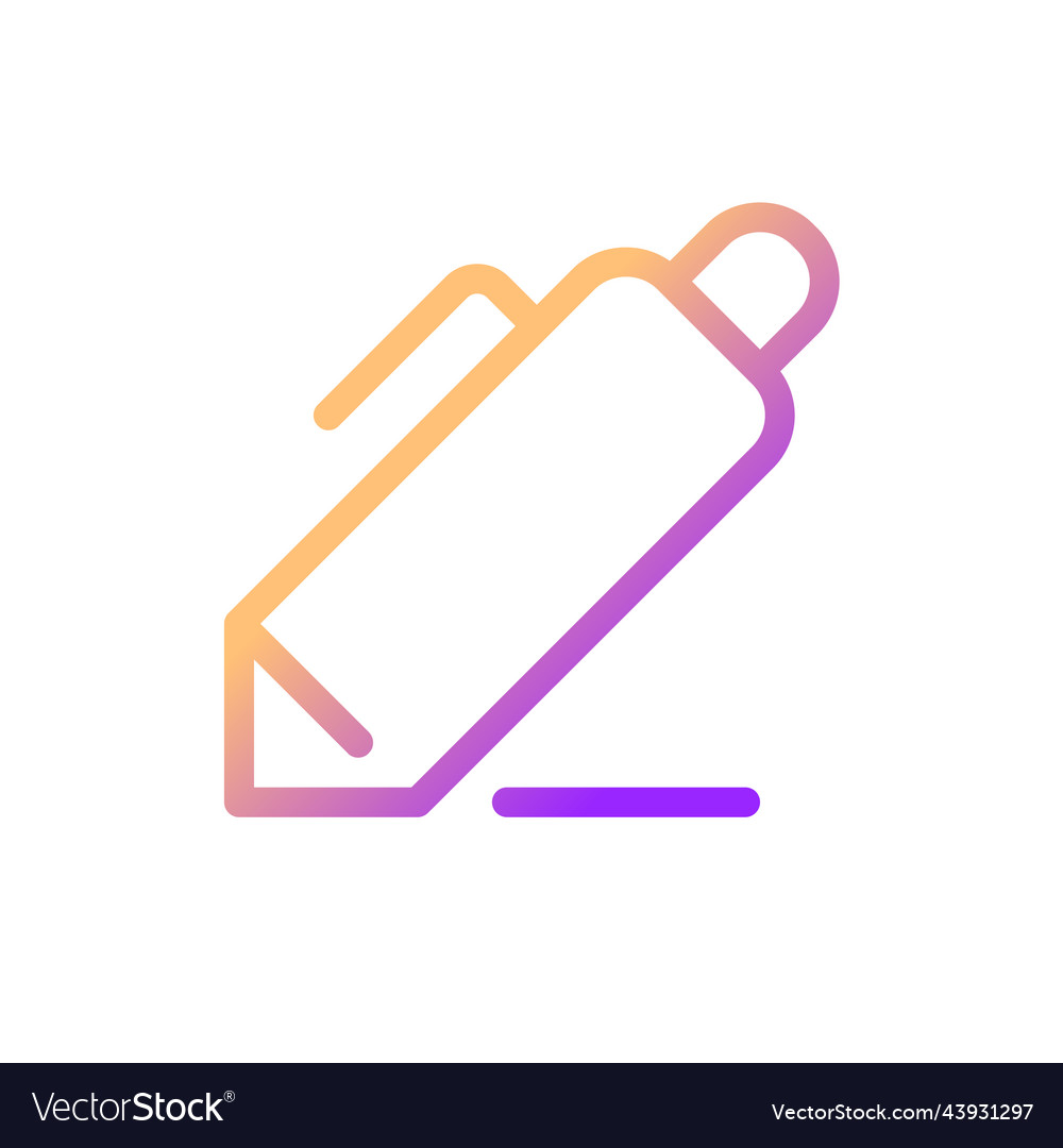 Note-taking pixel perfect gradient linear ui icon Vector Image