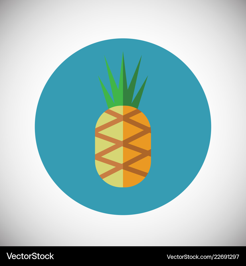Pineapple on fruit background Royalty Free Vector Image