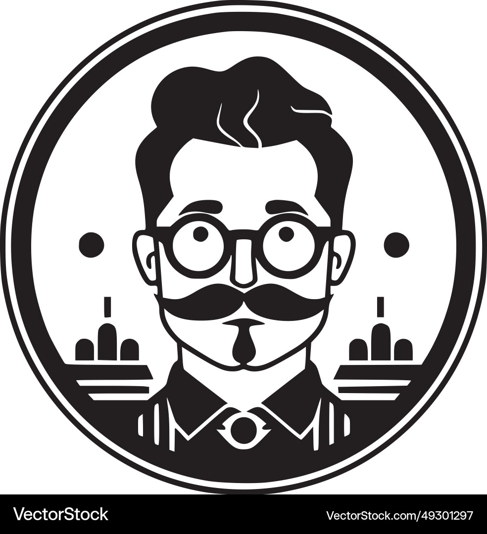 Retro - minimalist and simple silhouette Vector Image