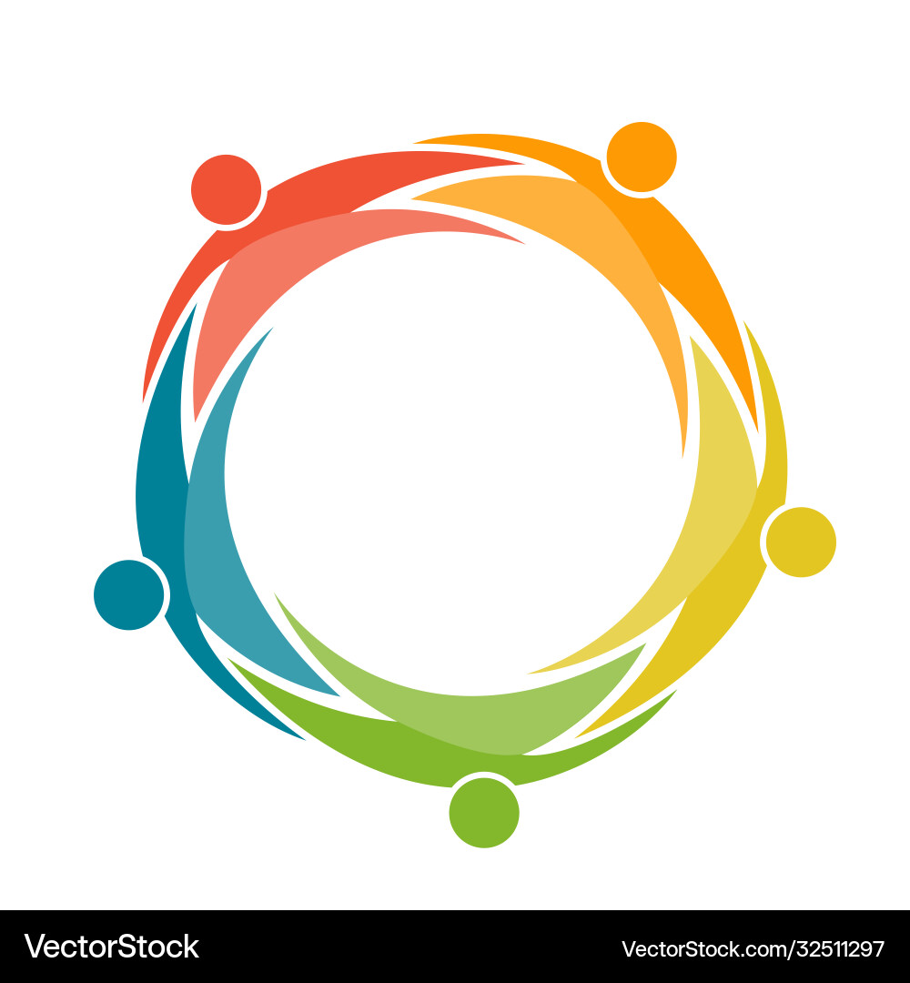 Teamwork social community or a group friends Vector Image
