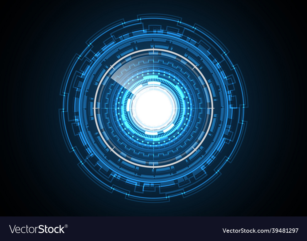Technology abstract future circle background Vector Image