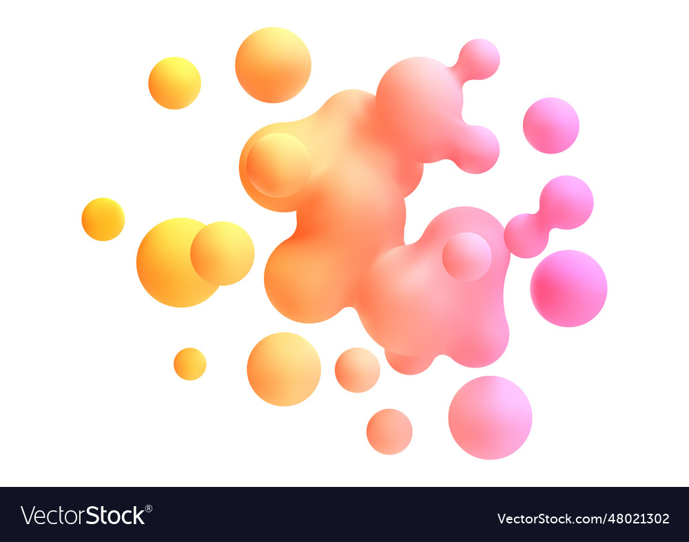 3d liquid bubbles Royalty Free Vector Image - VectorStock