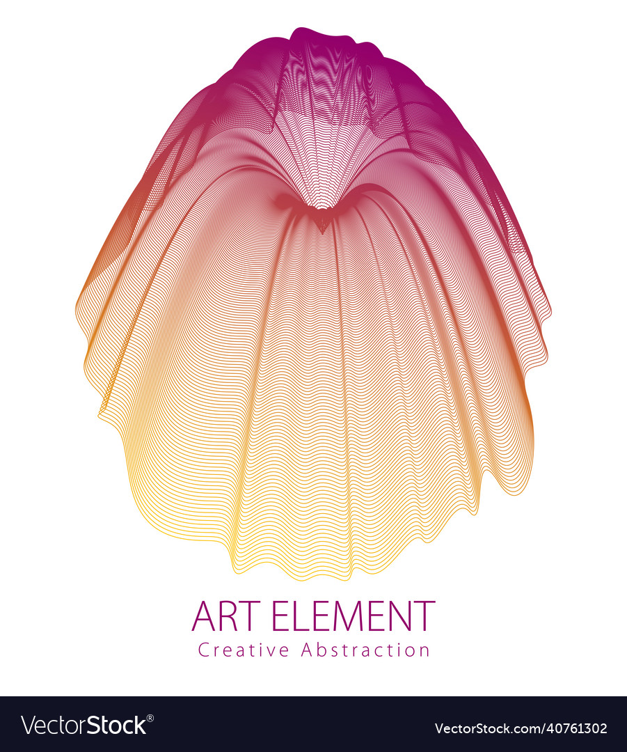 Abstract Artistic Flower Line Art Artistic Linear Vector Image