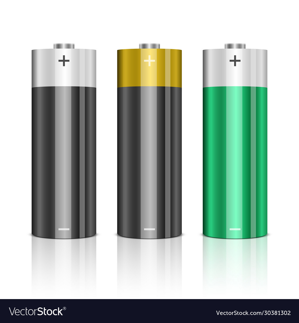 Battery set Royalty Free Vector Image - VectorStock