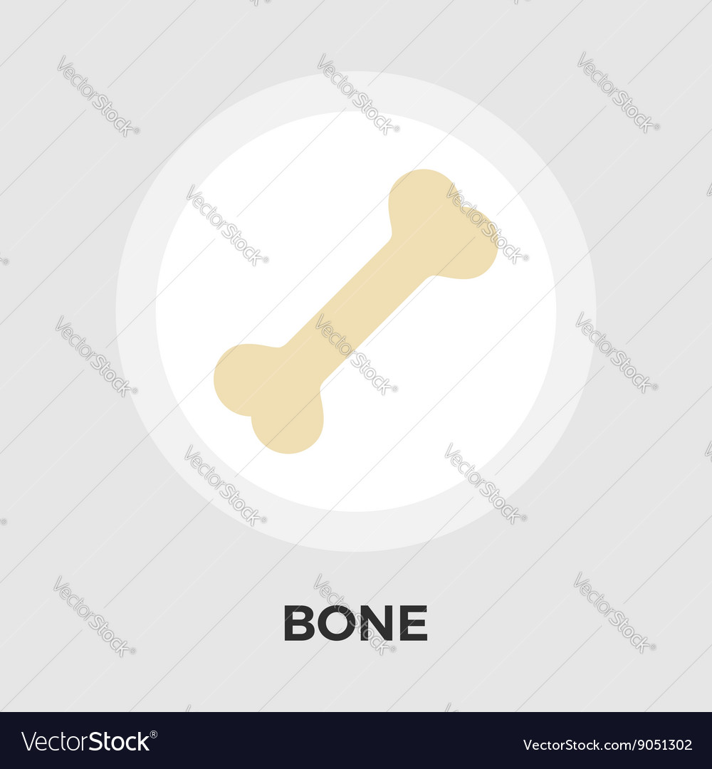Bone flat icon Royalty Free Vector Image - VectorStock