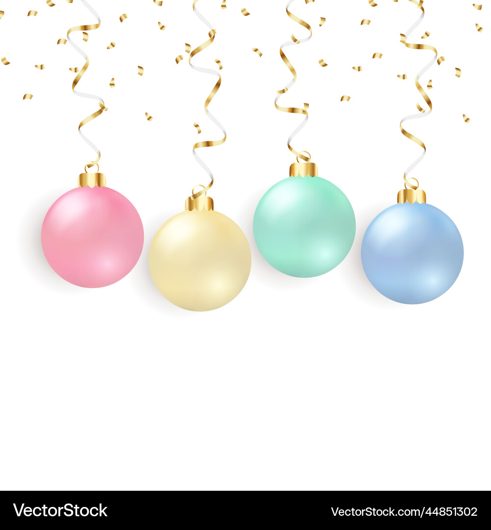 Christmas balls Royalty Free Vector Image - VectorStock