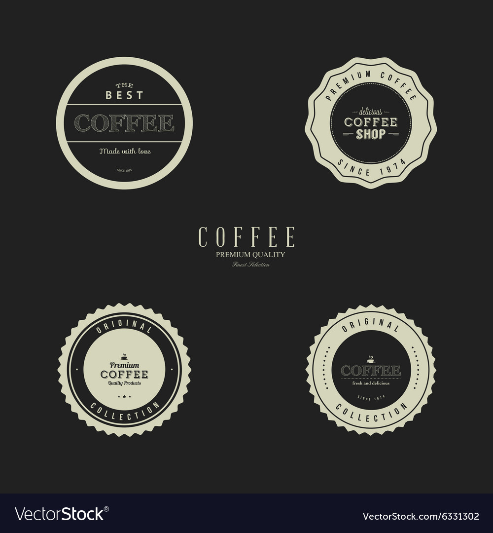 Coffee labels Royalty Free Vector Image - VectorStock
