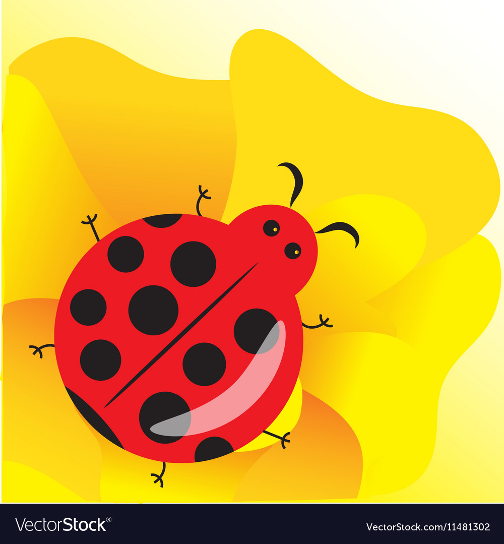 Cute ladybug cartoon Royalty Free Vector Image