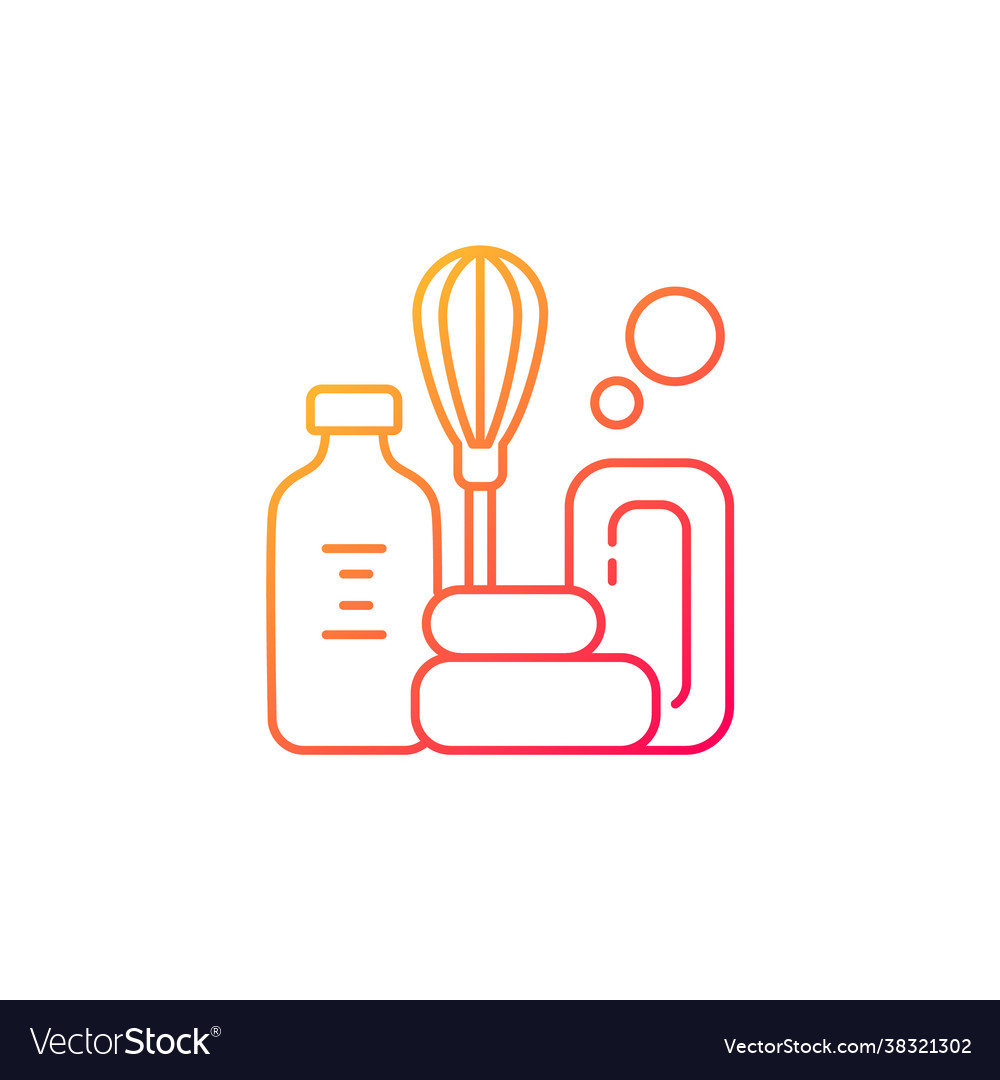 Diy soap gradient linear icon Royalty Free Vector Image